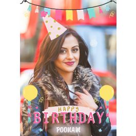 Buy Incognito Bunting and Hat Photo Upload Card Online | Haati